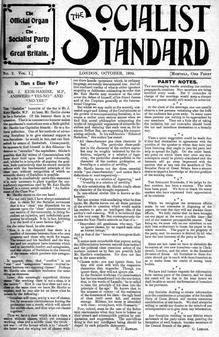 Other Early Socialist Standard updates – The Socialist Party of Great ...